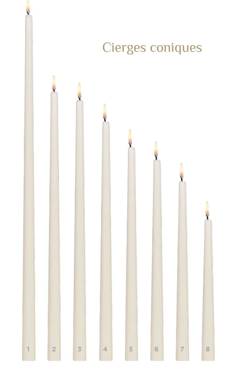 CIERGES EN PAQUET 32 H33CM (8) - Articles Religieux