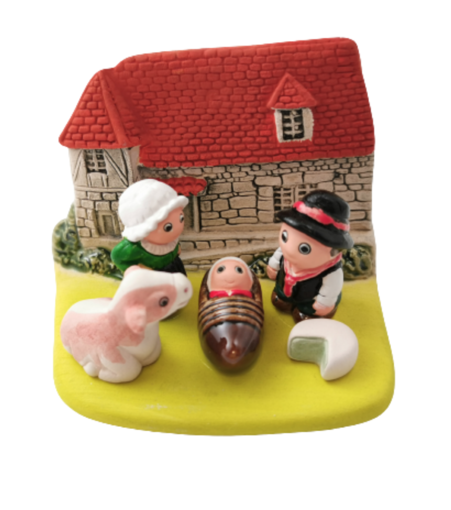 MINI CRECHE DU MONDE CERAMIQUE AUVERGNE 8X7CM L - Articles Religieux
