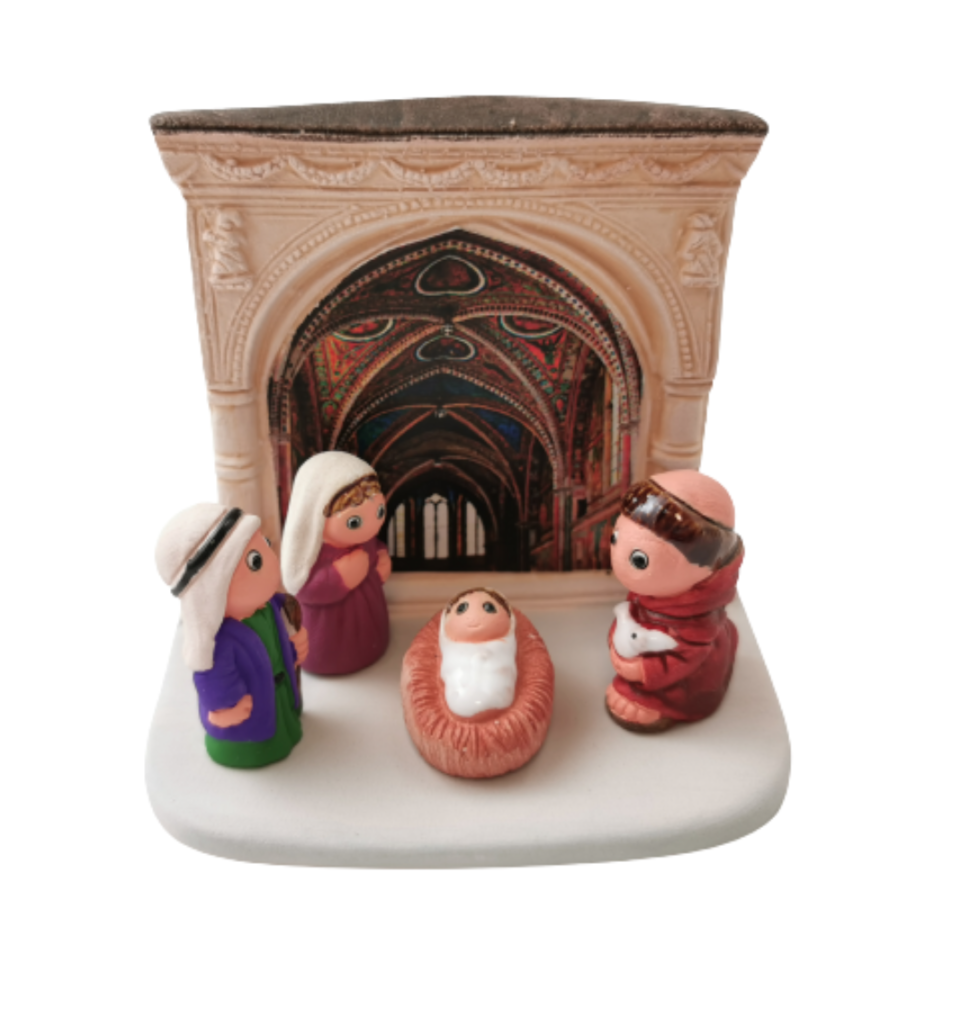 MINI CRECHE DU MONDE CERAMIQUE CHEMIN FRANCISCAIN 8X7CM L - Articles ...