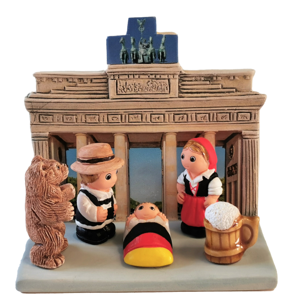 MINI CRECHE DU MONDE CERAMIQUE ALLEMAGNE 8X7CM L - Articles Religieux