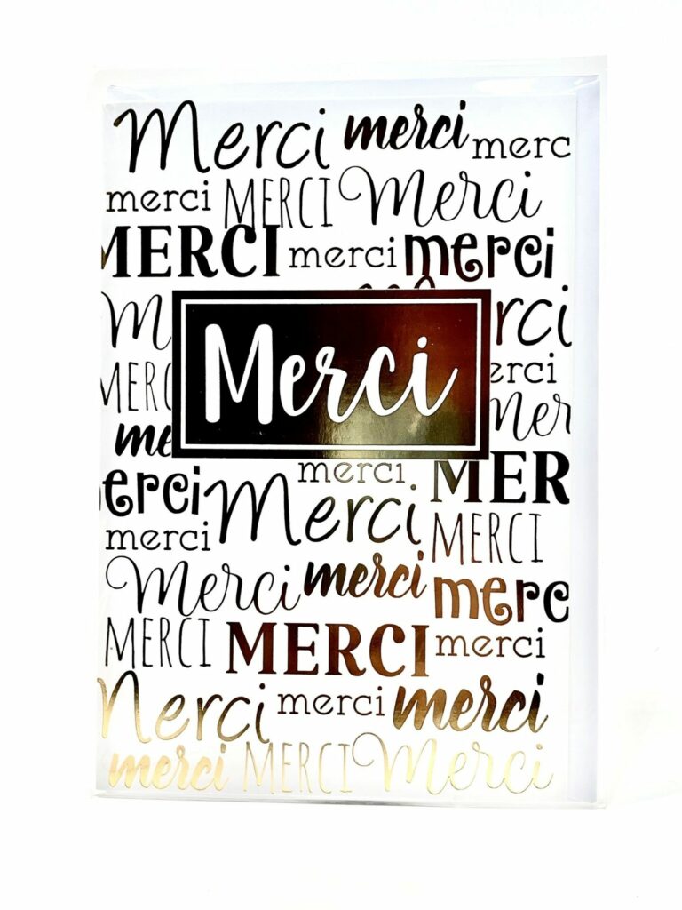 CARTE MERCI MERCI DORE - Articles Religieux