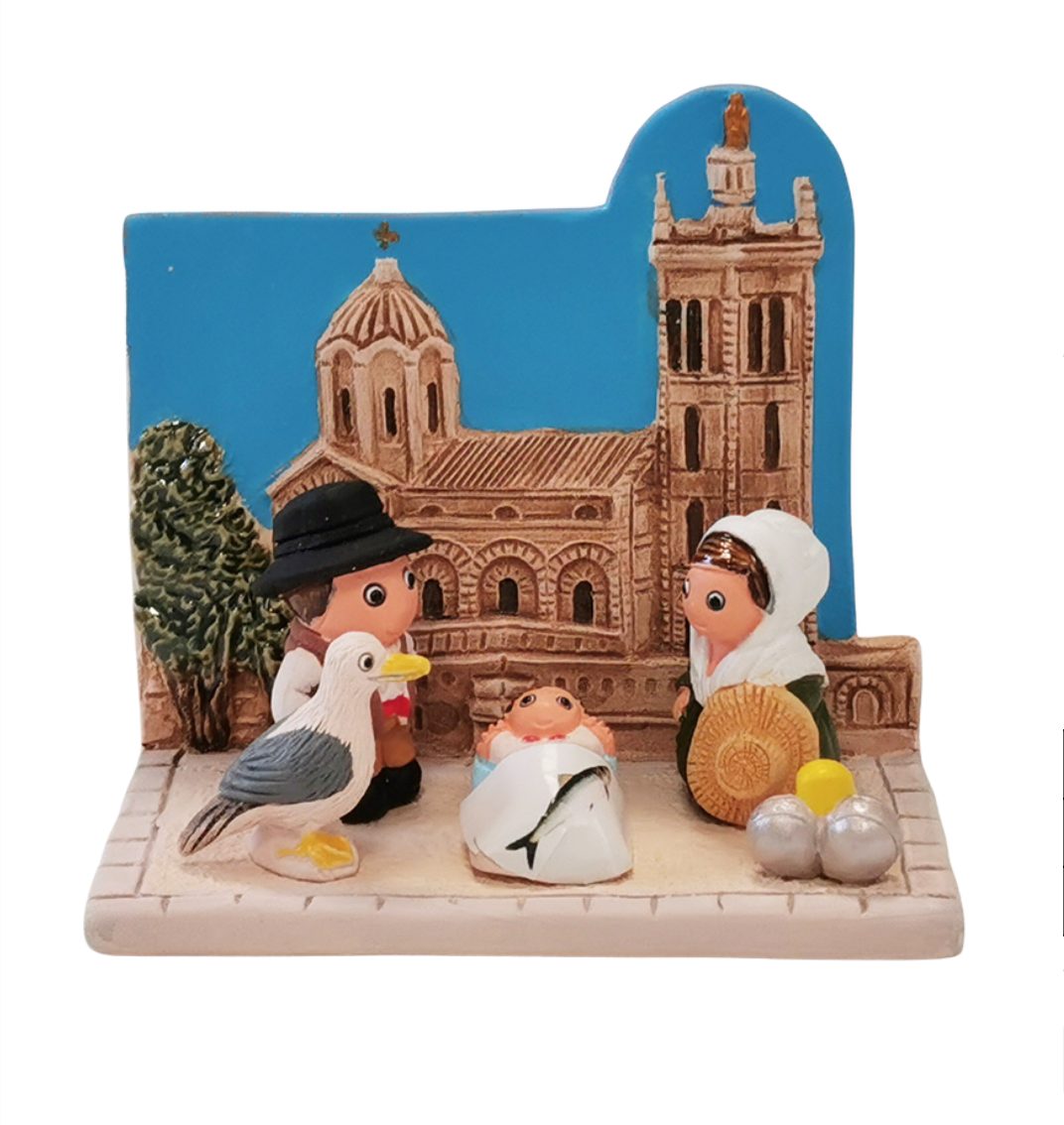 MINI CRECHE DU MONDE CÉRAMIQUE 8X7CM NOTRE DAME DE LA GARDE - Articles ...