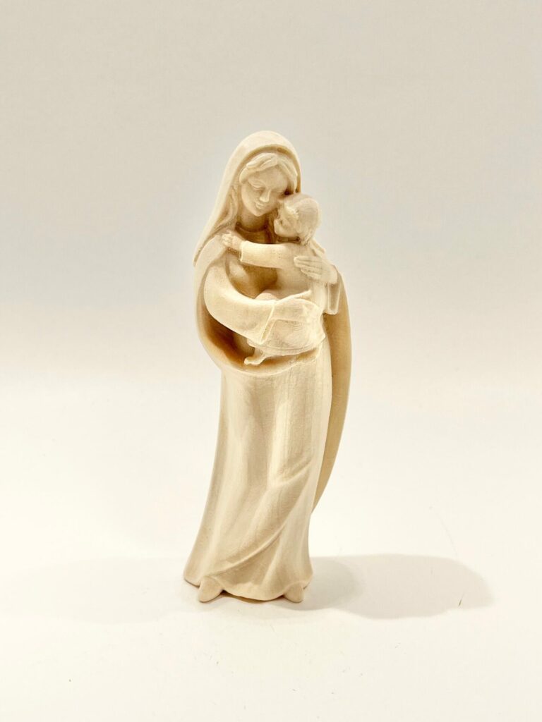 STATUE VIERGE ENFANT BOIS NATUREL 13CM - Articles Religieux